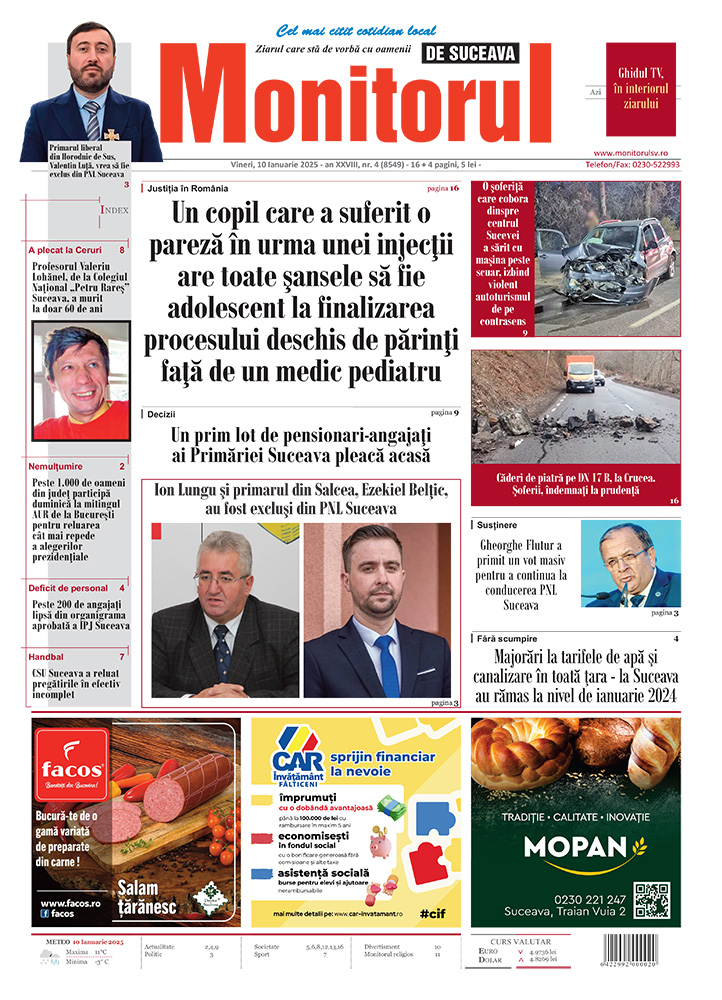 Monitorul de Suceava - Ziarul care stă de vorbă cu oamenii » Ediţia din ...