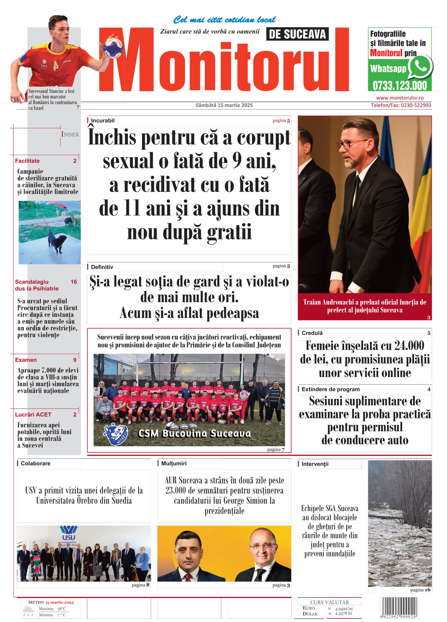 Monitorul de Suceava - Ziarul care stă de vorbă cu oamenii » Ediţia din ...